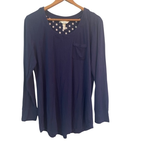 Soma | Intimates & Sleepwear | Soma Navy Blue Long Sleeve Sleep Top ...